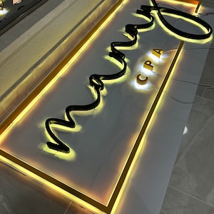 3d Sign | Office Decor | 3D Gold Sign | Business Sign | 3D Lobby Sign ...