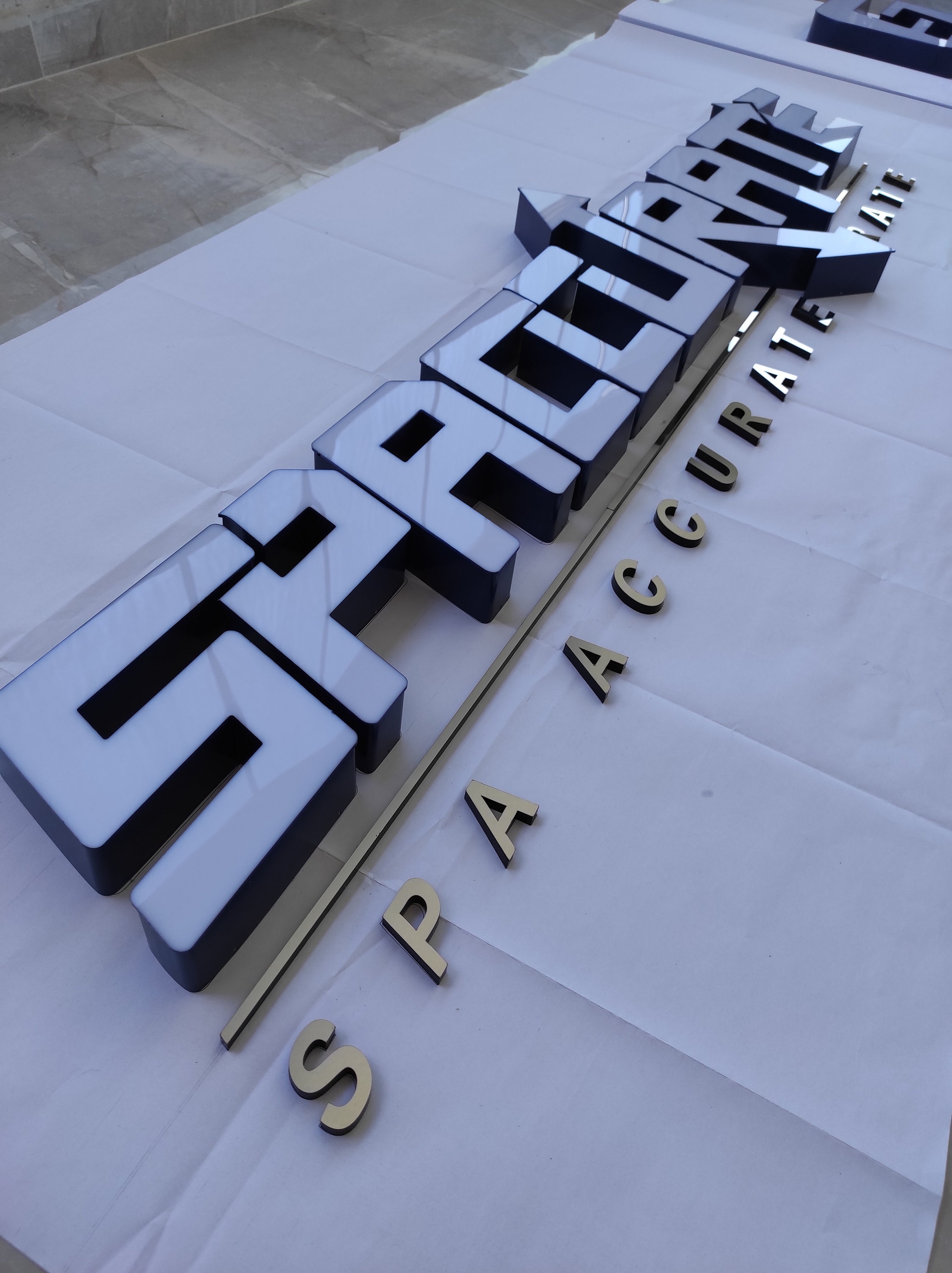 3D Frontlit Letters, 3d Business Sign, Backlit Metal Sign, Lobby Sign ...