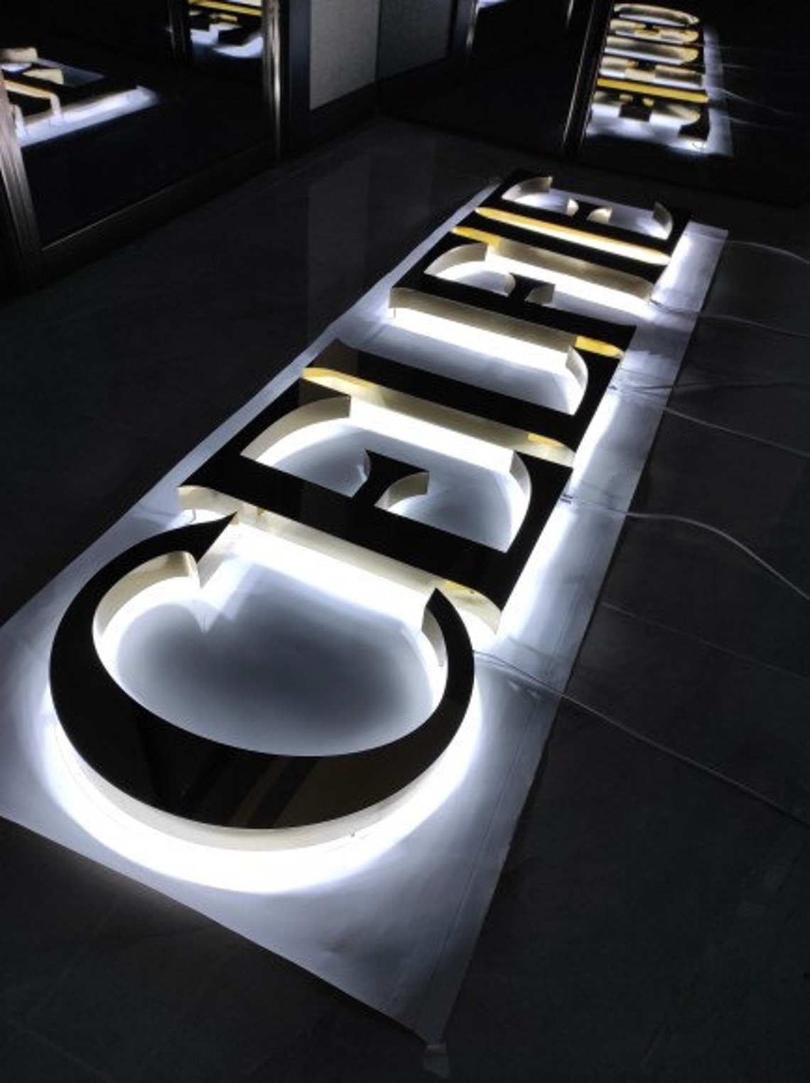 3d Sign Logo Office Decor 3D Silver Sign Business Sign 3D - Etsy