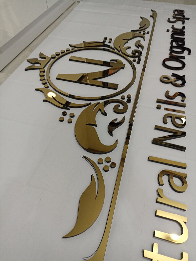 3d Sign Logo Office Decor 3D Gold Sign Business Sign 3D - Etsy