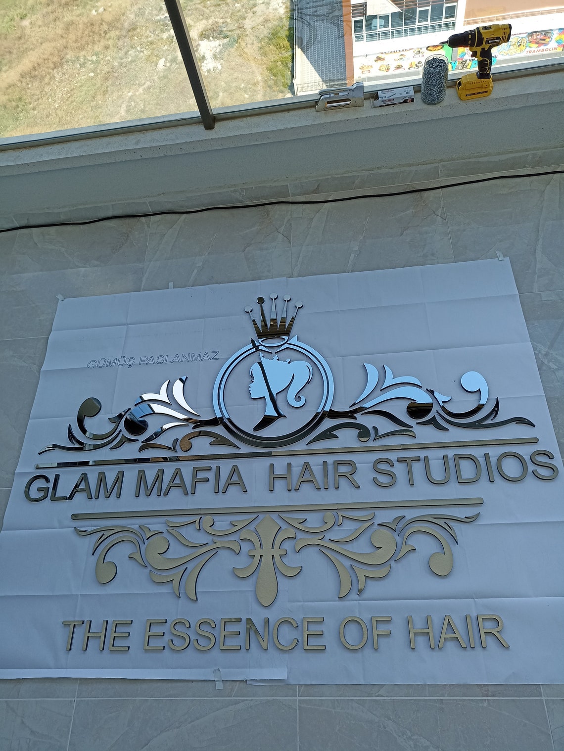 3d Silver Logo 3d Sign 3d Brushed Sign Office Wall Logo - Etsy