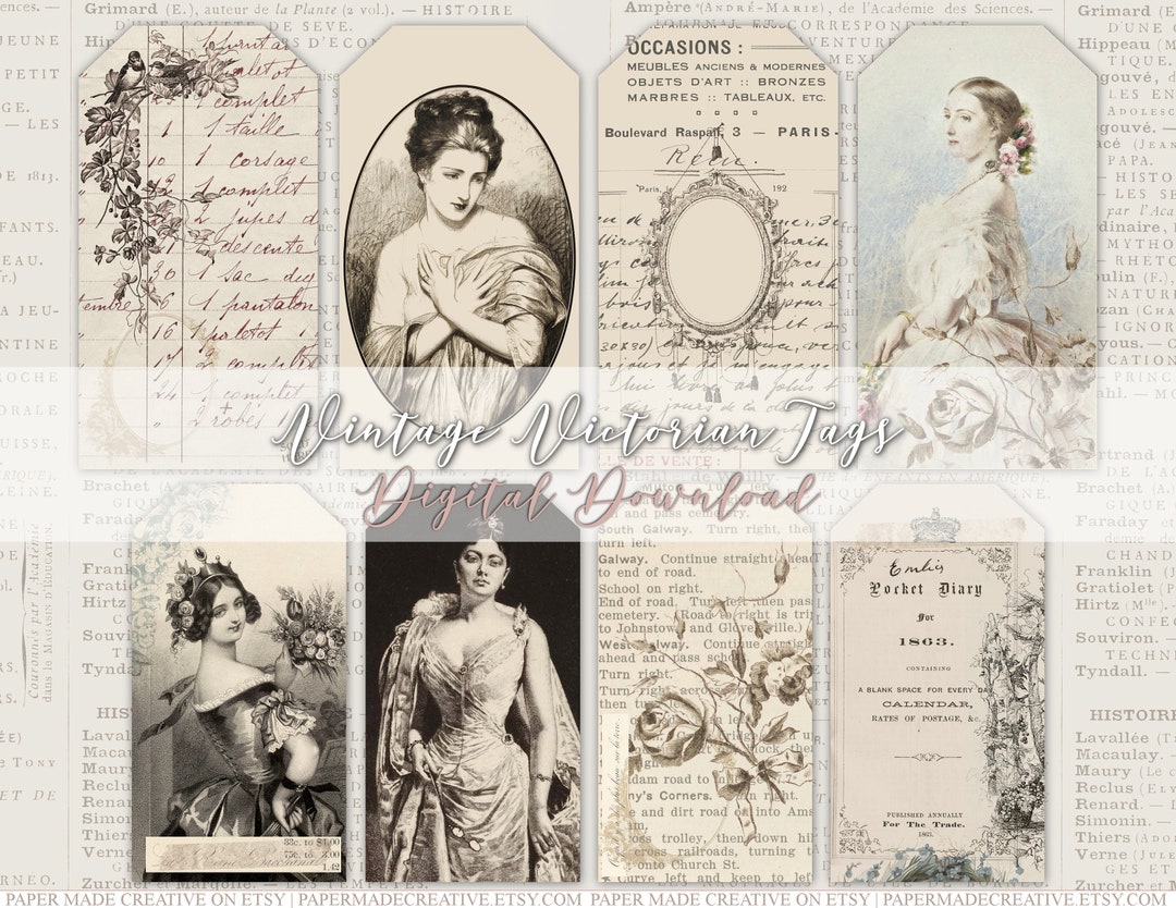 Vintage Victorian Era Botanical Gift Tags | Ephemera Printable ...