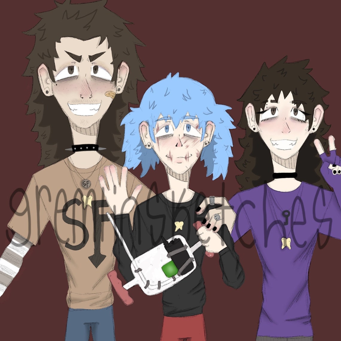 Sally Face Inspired Digital Art Print - Etsy