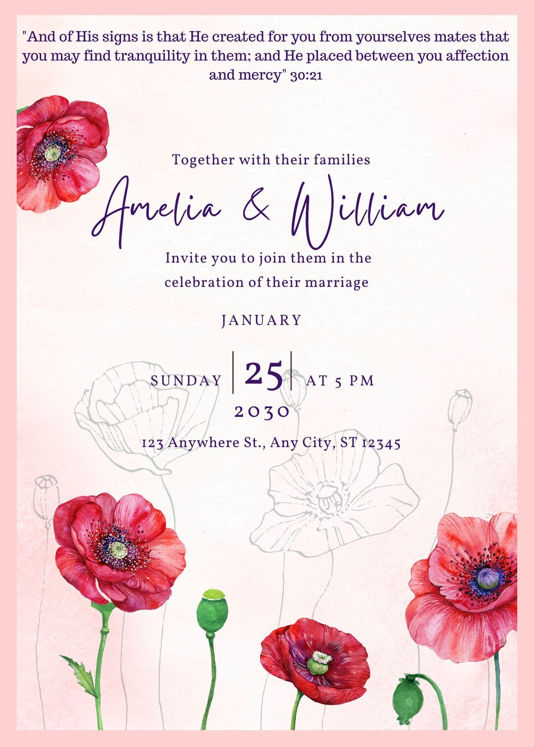 Wedding Evite Template Link - Etsy
