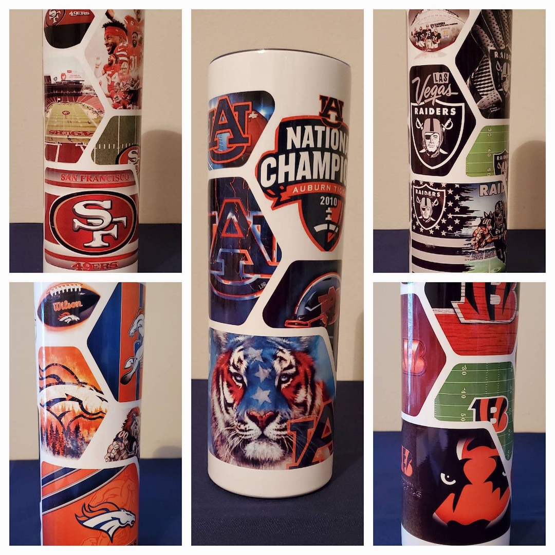 30oz Stainless Steel Football Team Collage Tumblers - Etsy