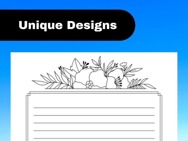 Printable Coloring Journal Pages | Coloring Notebook | 5 Pages - Etsy
