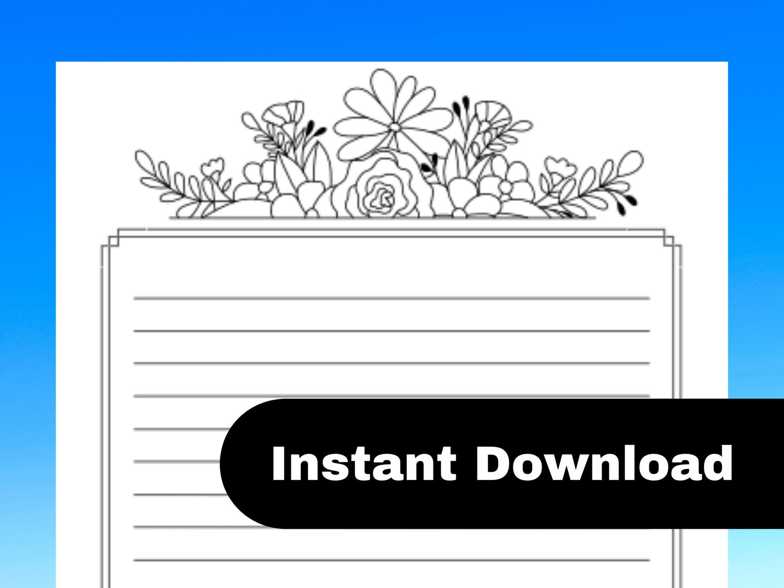 Printable Coloring Journal Pages | Coloring Notebook | 5 Pages - Etsy
