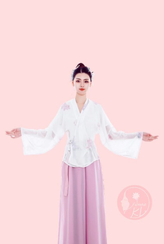 Modern Chinese Hanfu High Waist Wide Leg Pant Casual Loose | Etsy