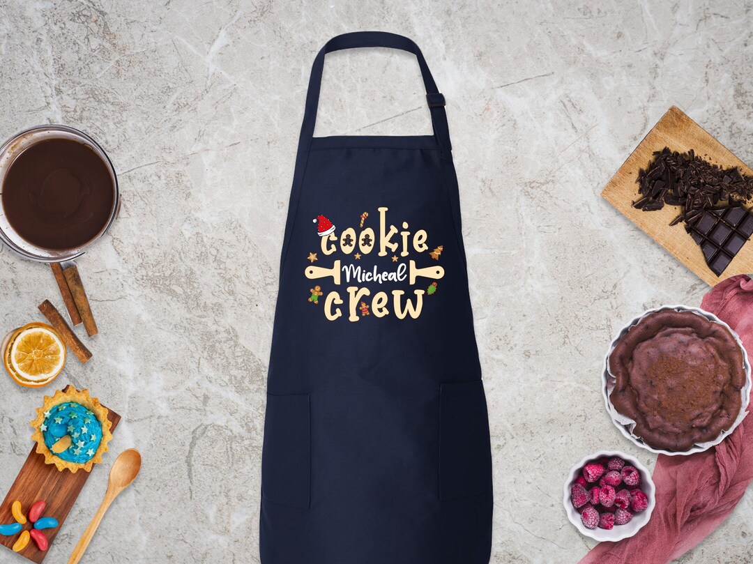 Personalized Christmas Apron for Women Custom Cookie Crew Aprons ...