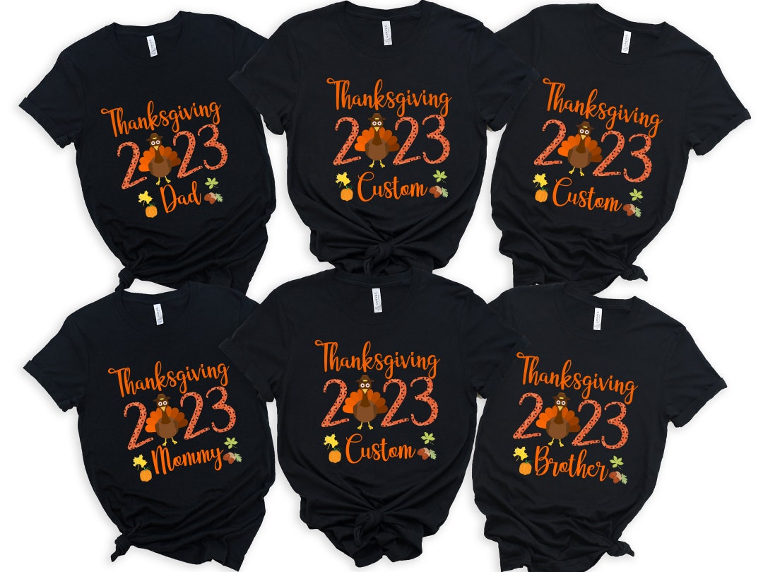 Custom Thanksgiving Family Shirts Turkey Matching Family - Etsy