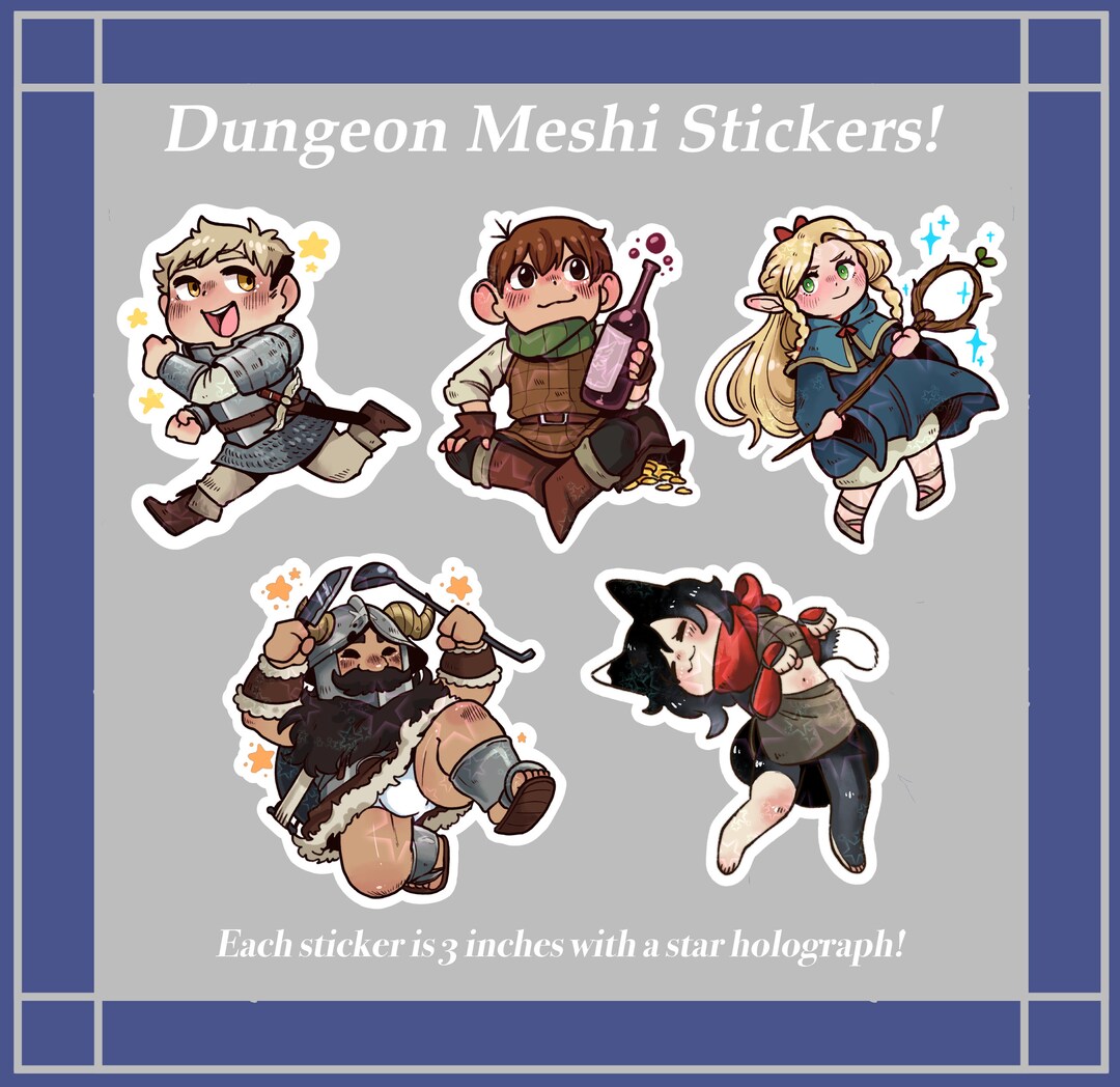 Dungeon Meshi Vinyl Stickers - Etsy