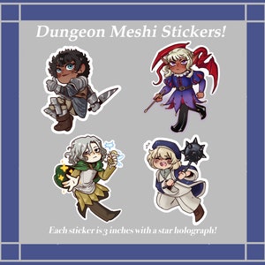 Dungeon Meshi Vinyl Stickers - Etsy