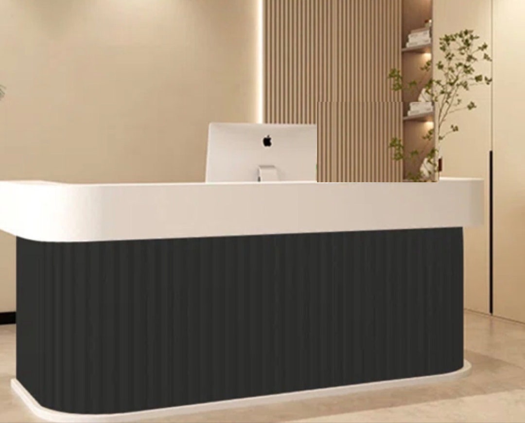 Slatwall Front Desk, Office Desk, Modern Furniture, Reception Desk ...