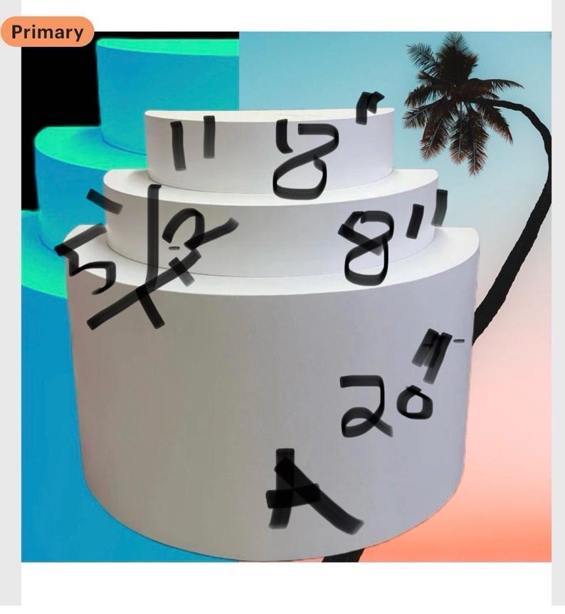 3 Tier / Layered/ Stacked Full Dessert / Cake Tables Easy to Transport ...