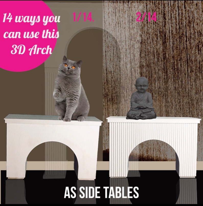 Multi Face Square 3 D Rippled Arch in 3 Pc Groovy Fluted Arch Backdrop ...