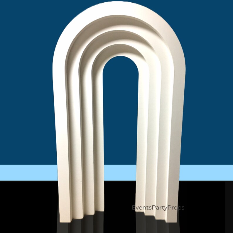 Four Layer 3D Arch Backdrop - 4’x7’ Tall, for Birthdays, Event Party ...