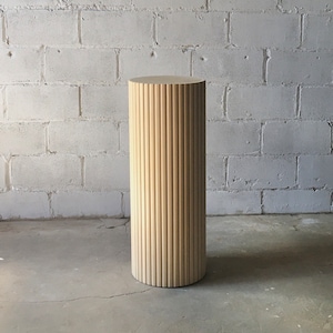 Groovy : Fluted Ripple Pedestal,round Beaded Table,for Art Display ...