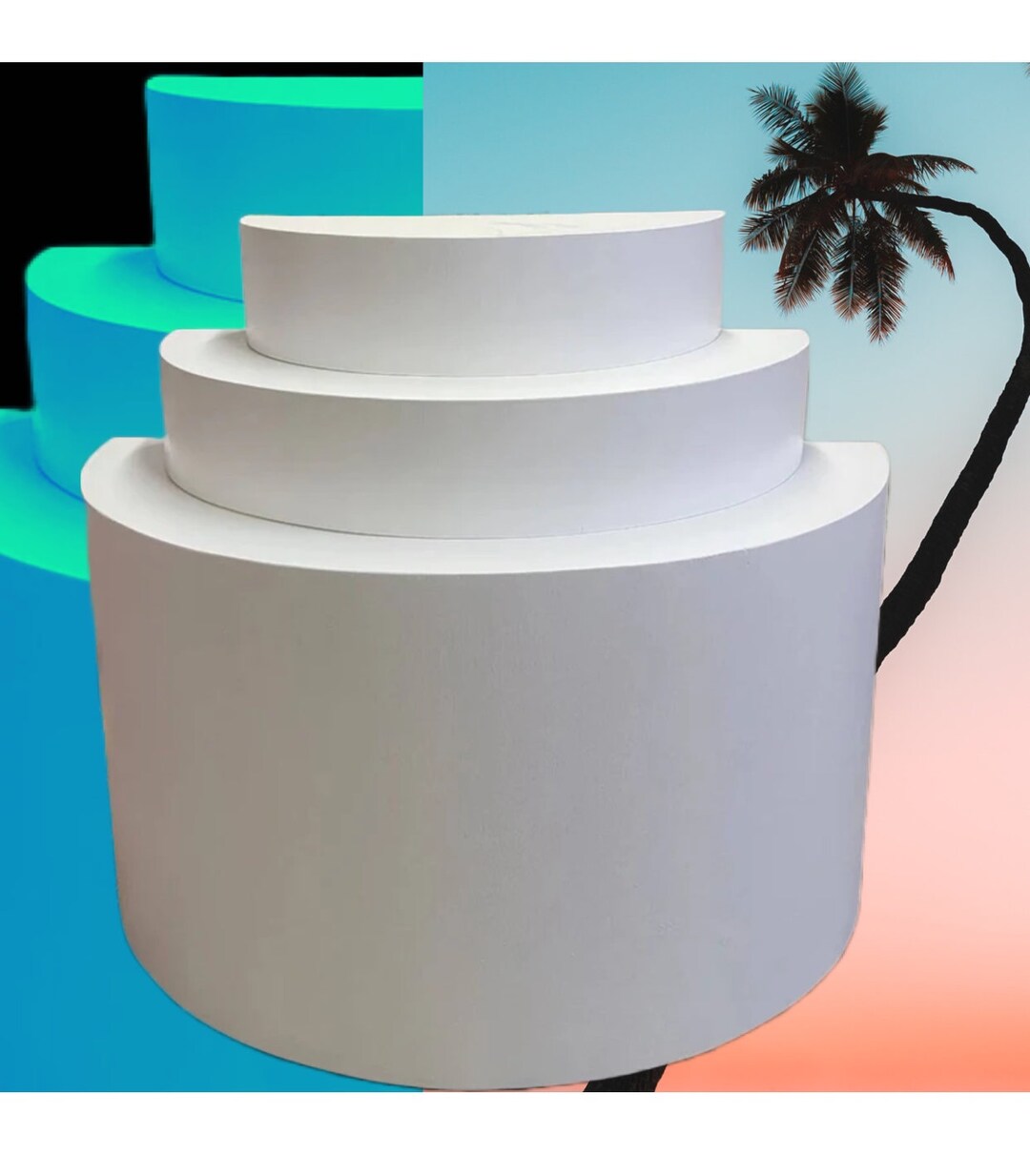 3 Tier / Layered/ Stacked Full Dessert / Cake Tables Easy to Transport ...