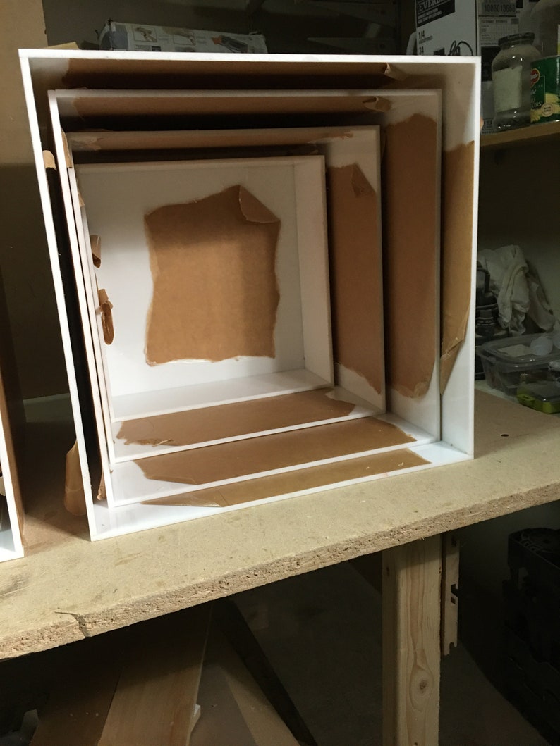 White Acrylic Culinary Table Set of 4pc and 8 Pc white Food Display ...