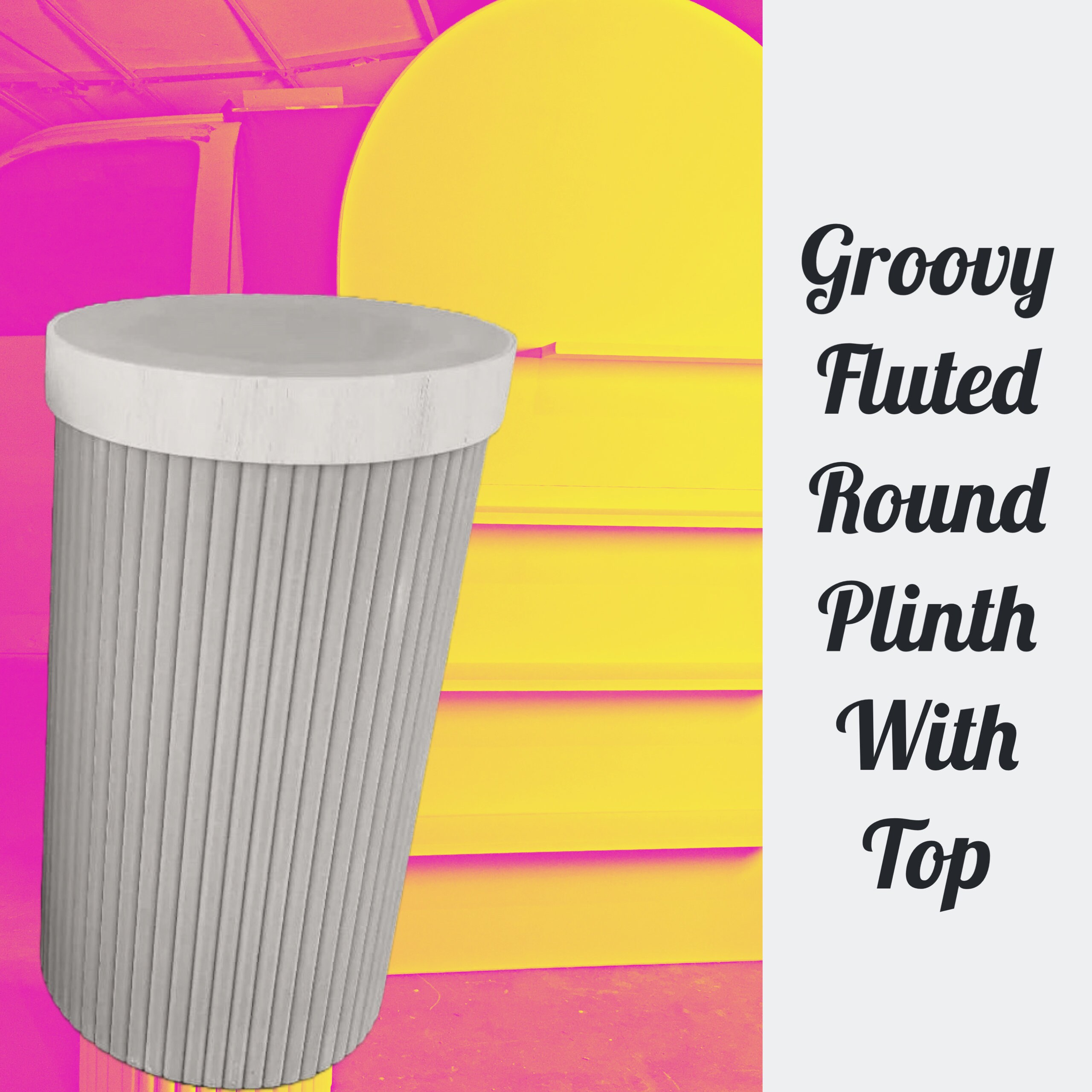 Groovy : Fluted Ripple Pedestal,round Beaded Table,for Art Display ...