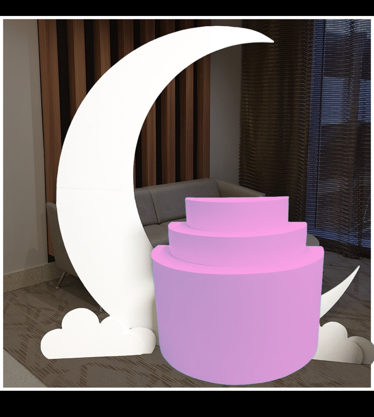 3 Tier / Layered/ Stacked Full Dessert / Cake Tables Easy to Transport ...