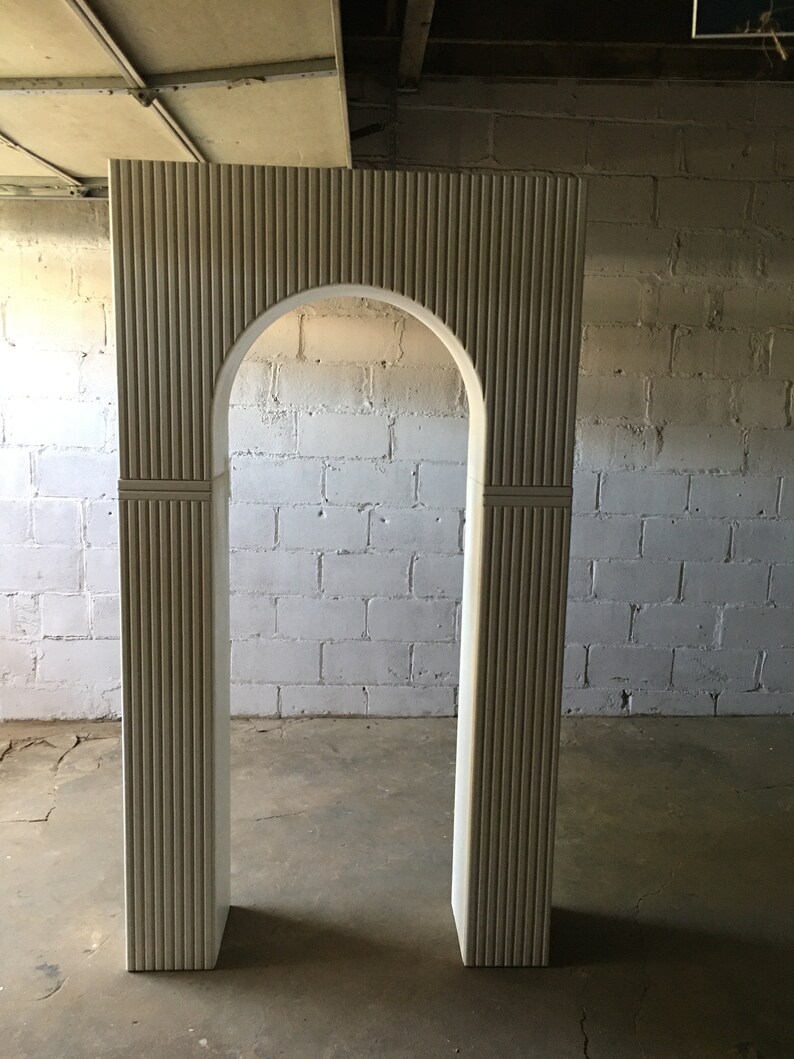 Multi Face Square 3 D Rippled Arch in 3 Pc Groovy Fluted Arch Backdrop ...