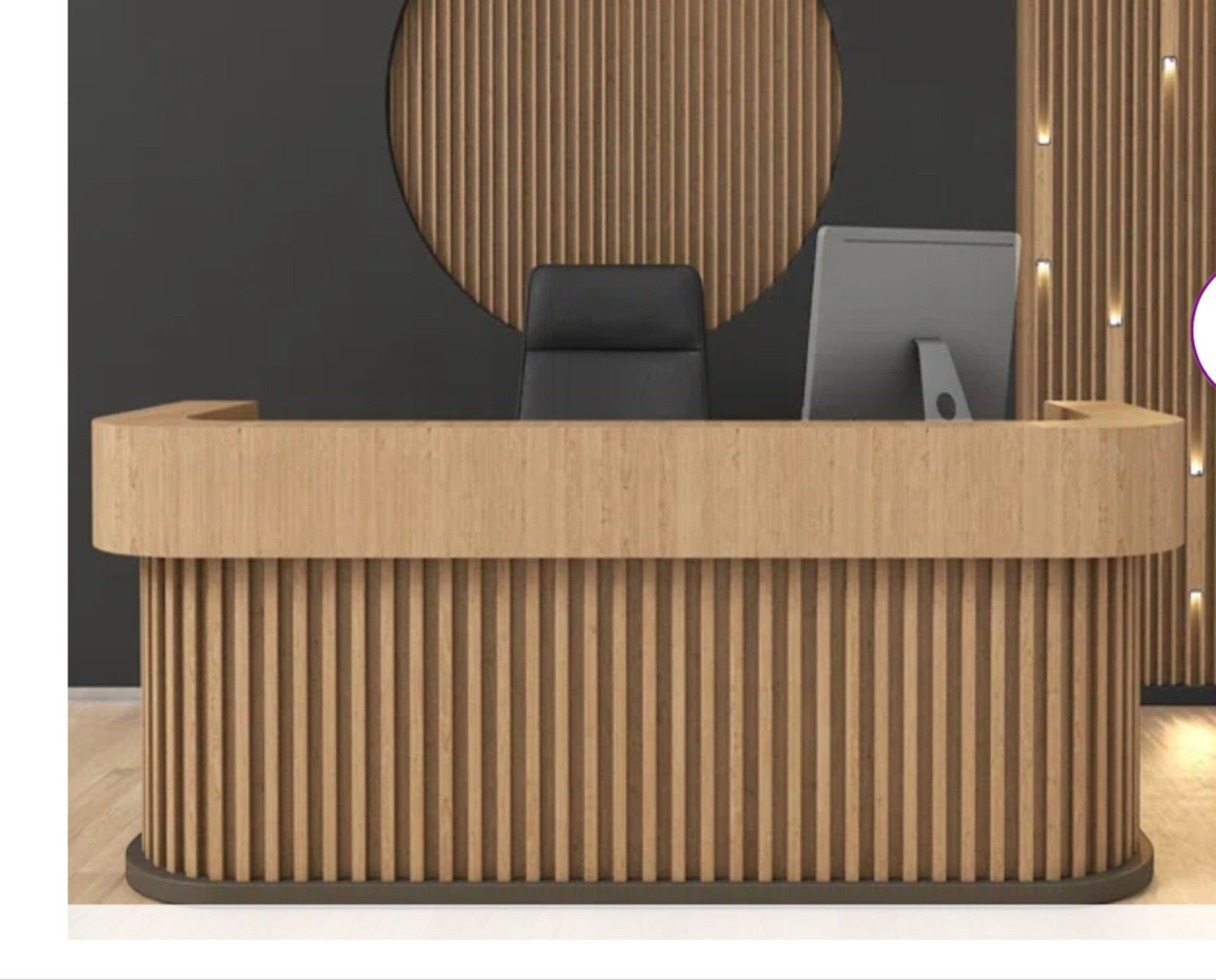 Slatwall Front Desk, Office Desk, Modern Furniture, Reception Desk ...