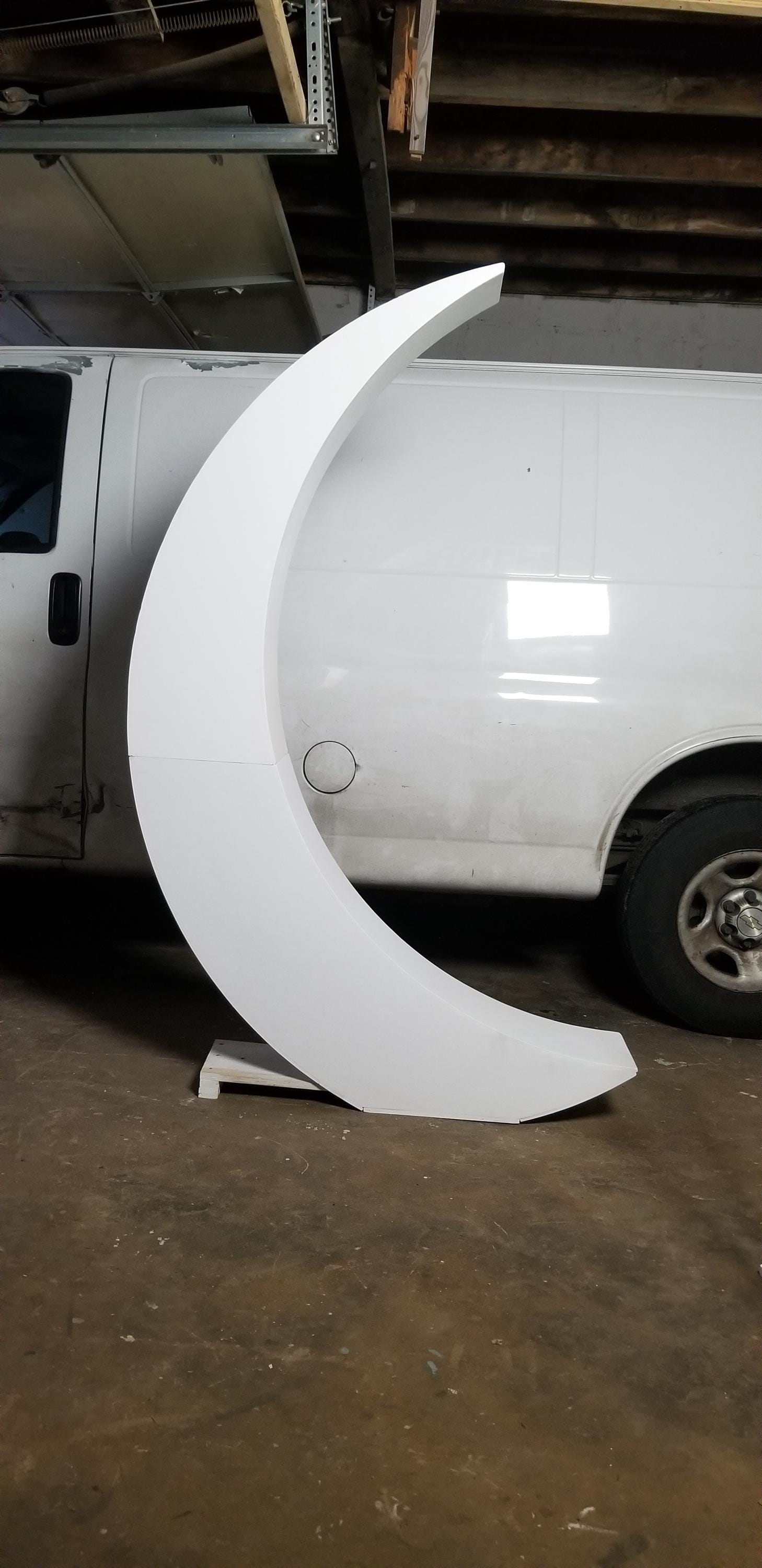 3D Crescent Moon Made in 2 Parts With Two Real Looking Three Layered ...