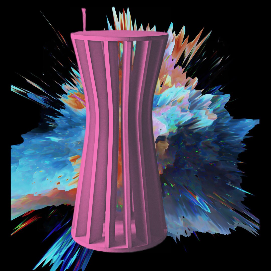 Slatwall Ripple Pedestalround Plinth Tablefor Art Display - Etsy