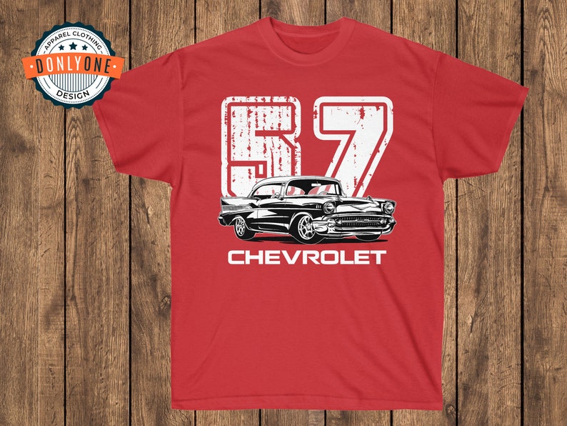 57 Chevrolet Bel Air Shirt, 57 Chevy T-shirt, Vintage Car, Classic Car ...