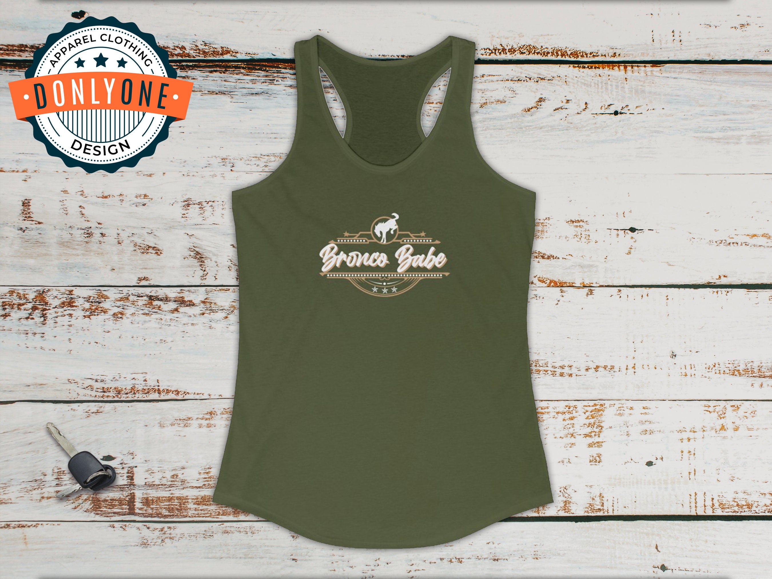 Ford Bronco Babe Tank Top, Ford Bronco Gift, Women's Racerback Tank Top ...