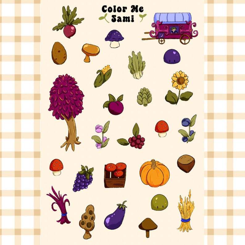Stardew Valley Fall Sticker Sheet Bullet Journal Stickers - Etsy