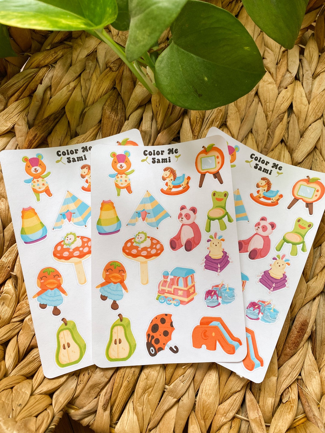 Kid Core Animal Crossing Sticker Sheet | Bullet Journal Stickers ...