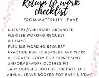 Leave Checklist - Etsy