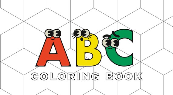 Children's Alphabet Coloring Book | Etsy