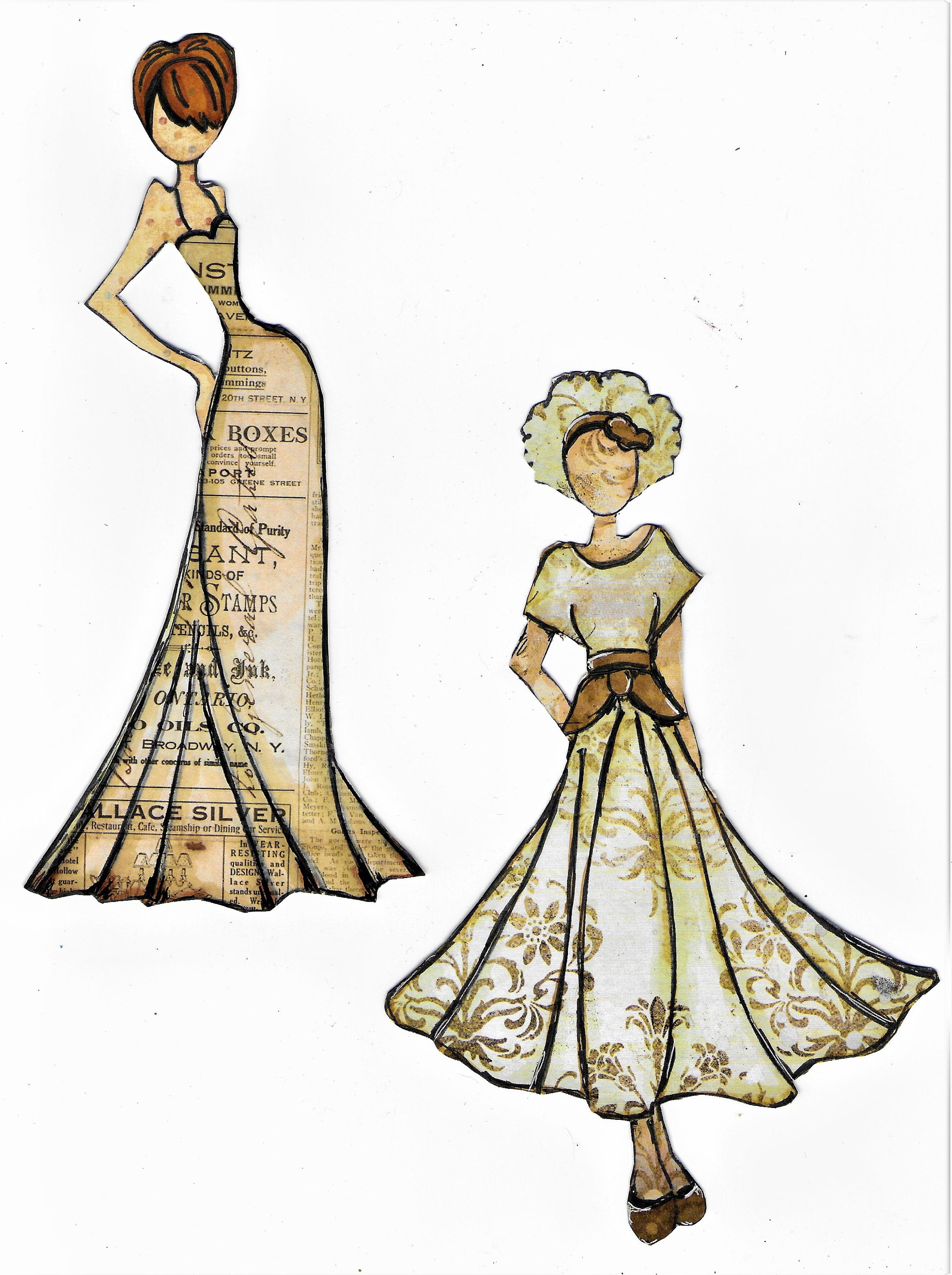 Paper Dolls, Set of 4, Neutral Style - Etsy