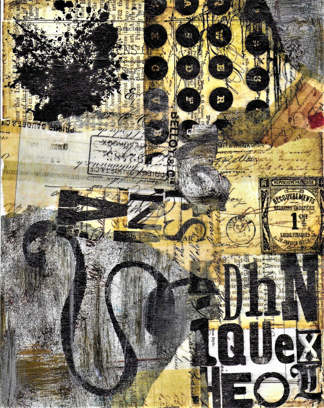 Industrial Collage Paper Set - Etsy