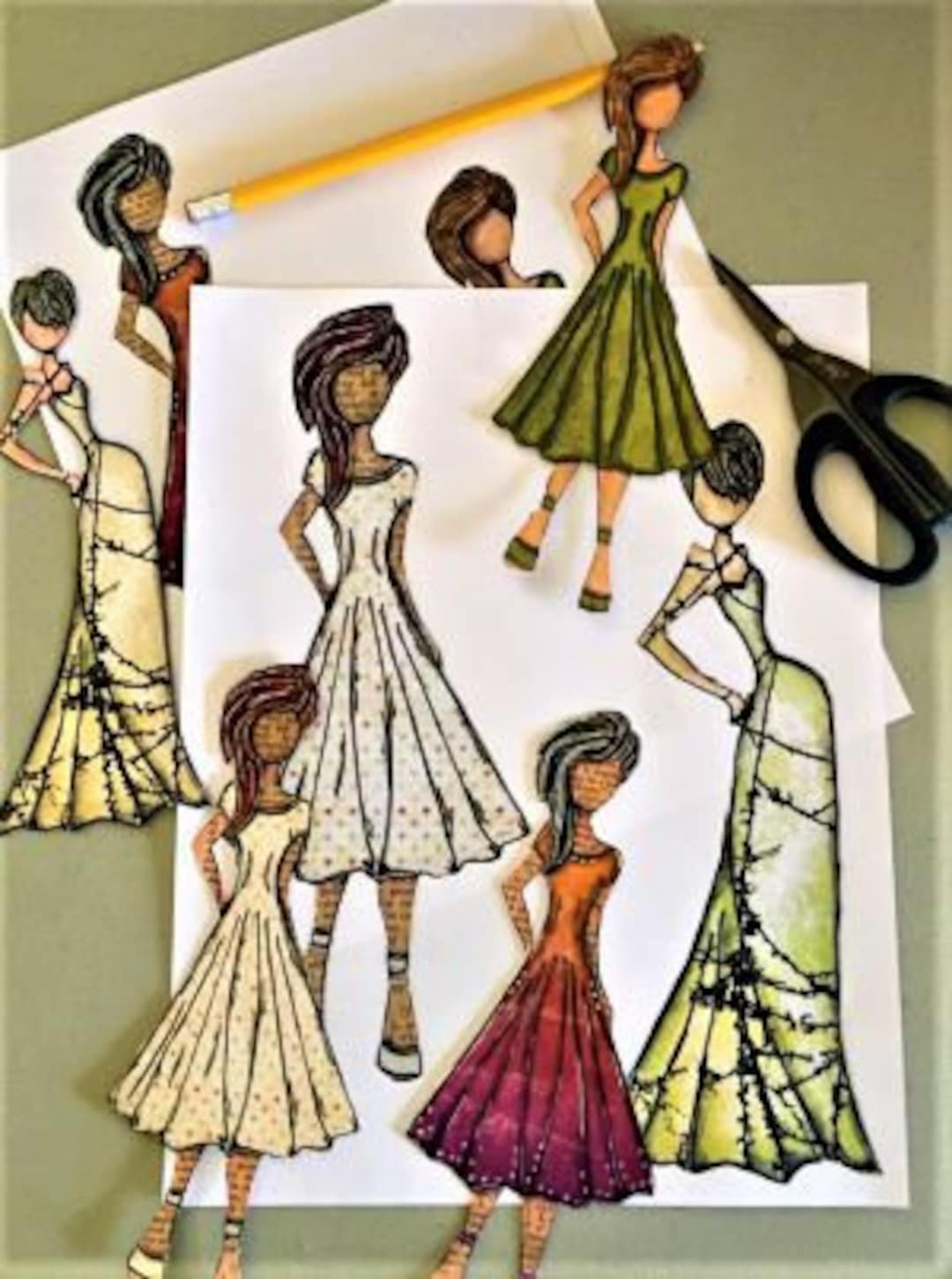Paper Dolls, Set of 4, Halloween / Fall Style - Etsy