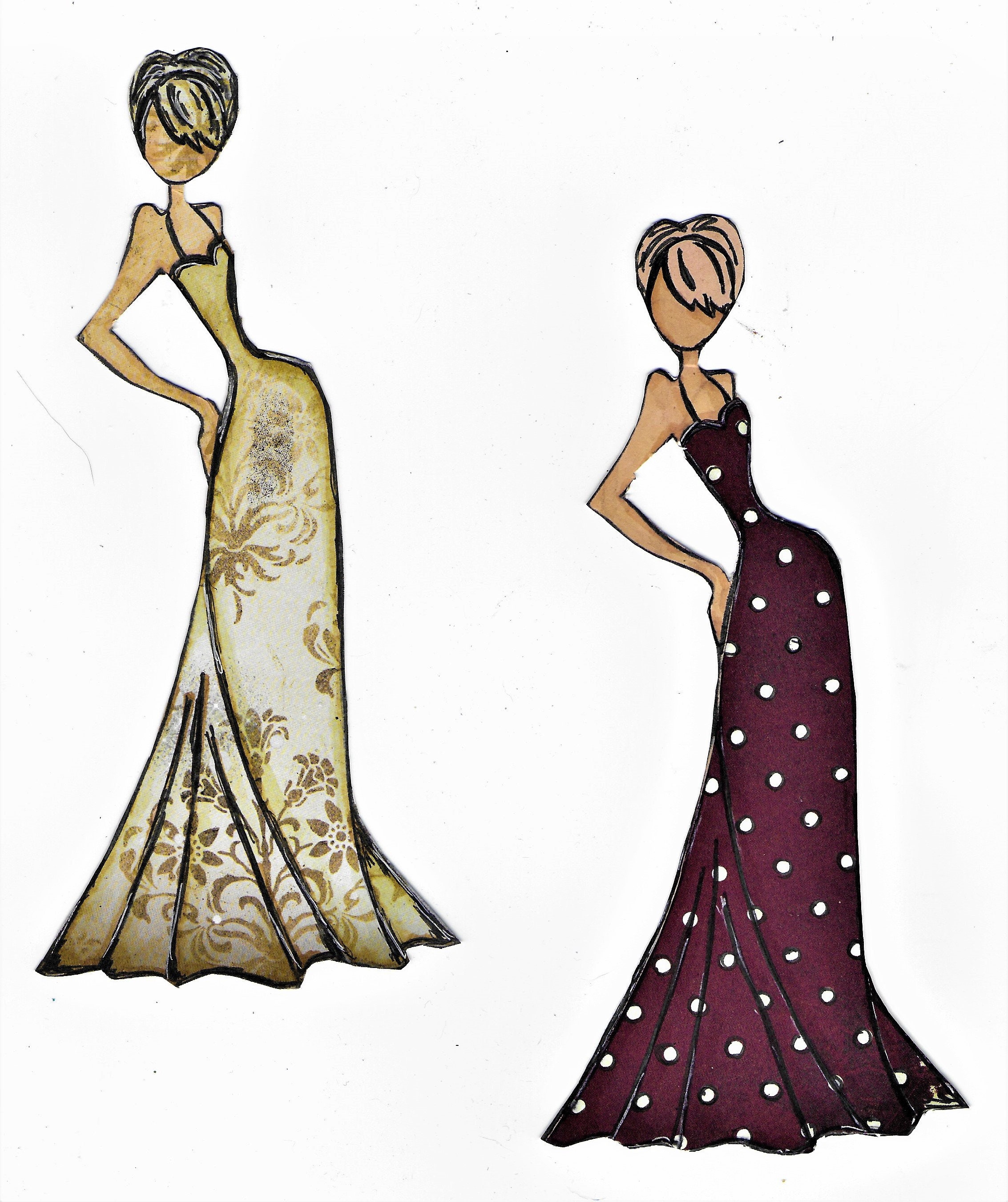 Paper Dolls, Set of 4, Neutral Style - Etsy