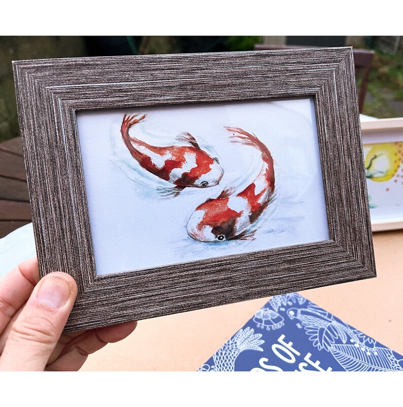 Japanese Koi Fish Art Print Zen Art Asian Art Housewarming Postcard ...