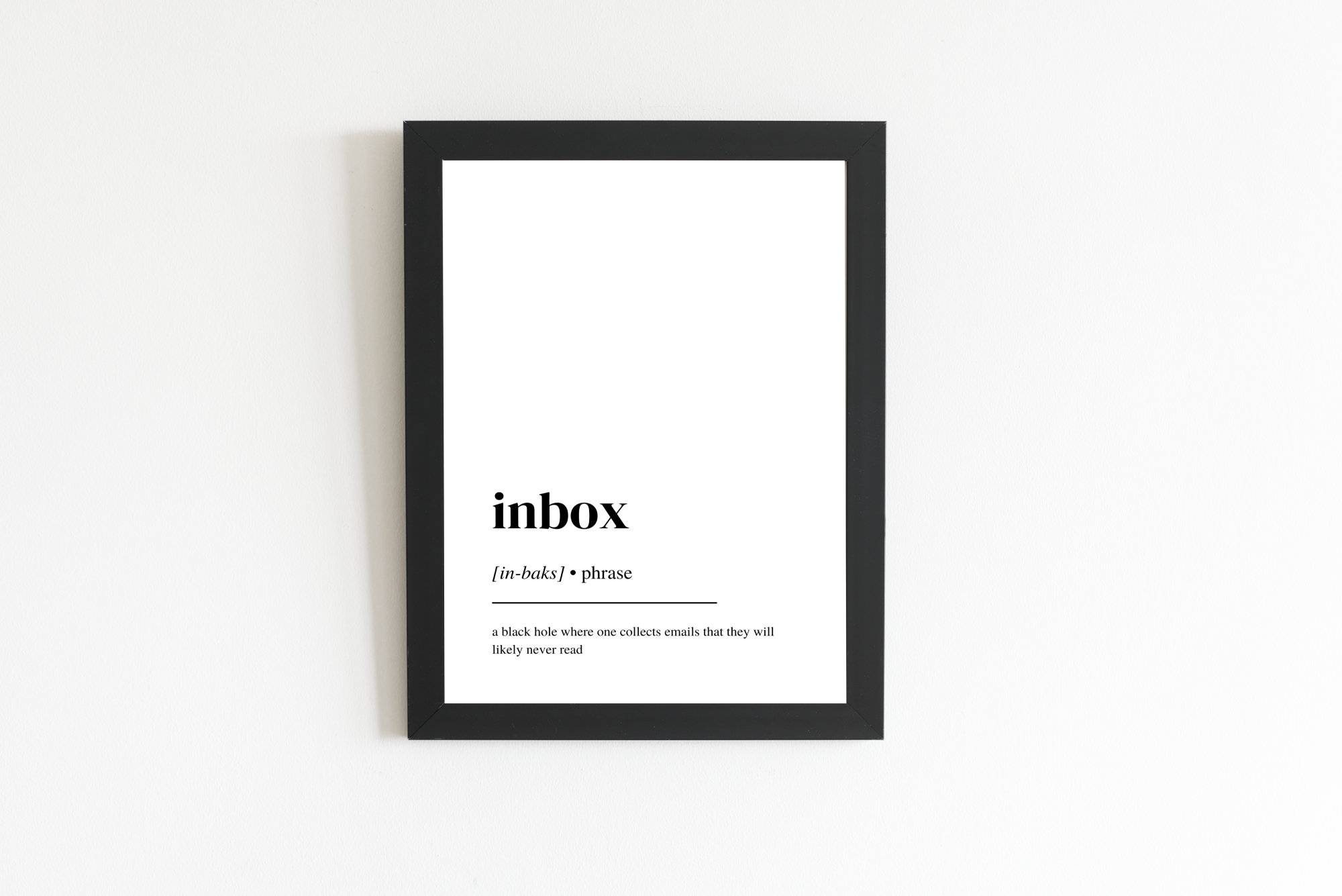 Inbox Definition Print Funny Office Print Definition Print Wall Art ...