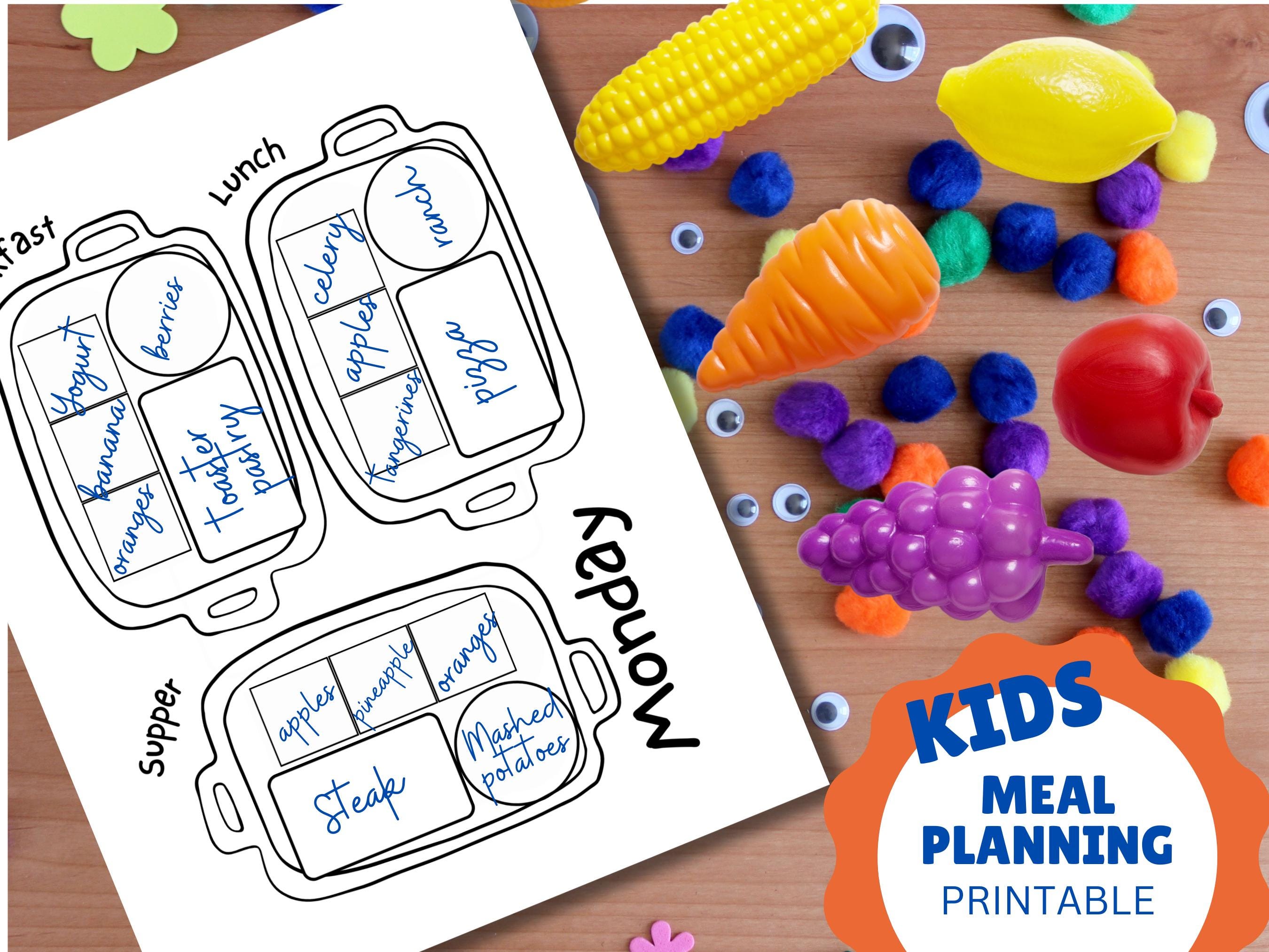 Picky Eater Meal Planner Printable Kids Meal Planning Menu Page ...