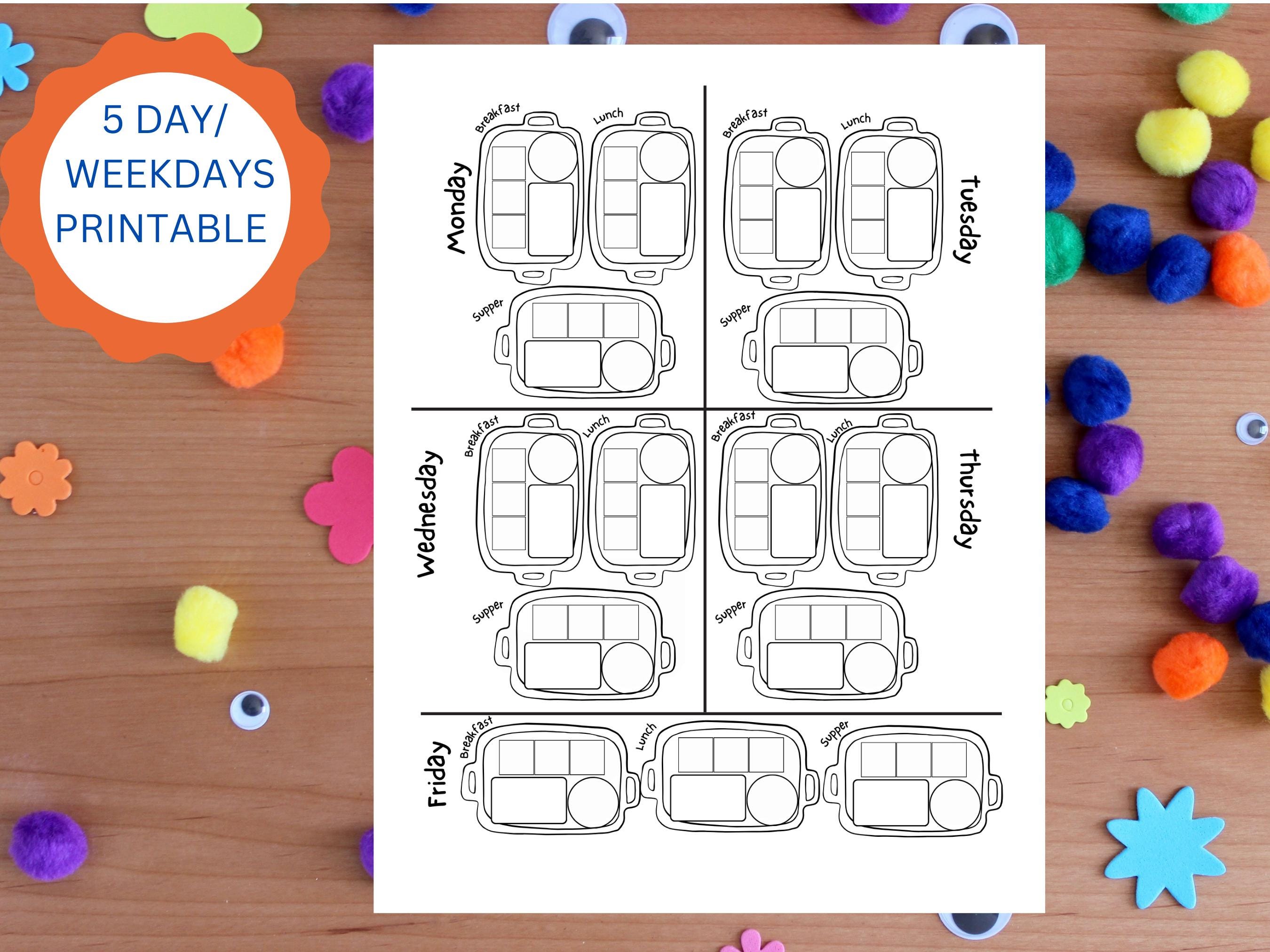 Picky Eater Meal Planner Printable Kids Meal Planning Menu Page ...