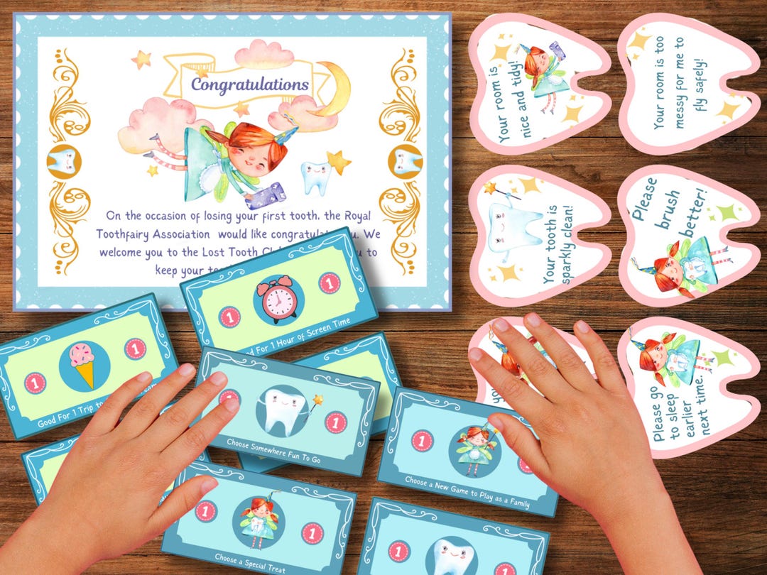 Printable Toothfairy Bundle Tooth Fairy Notes Letters Certificate ...