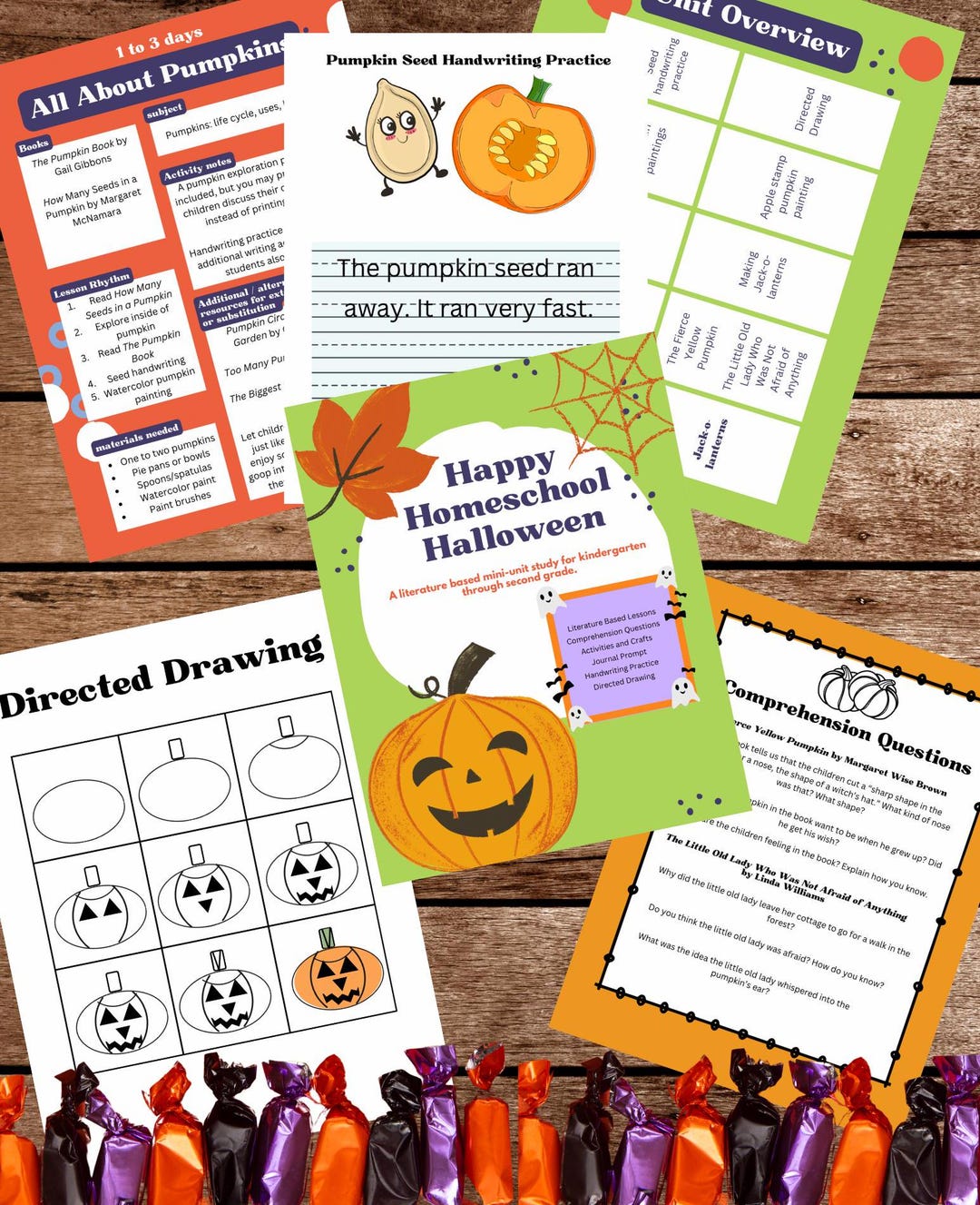 Homeschool Halloween Mini Unit Study Literature Based Reading Fall ...