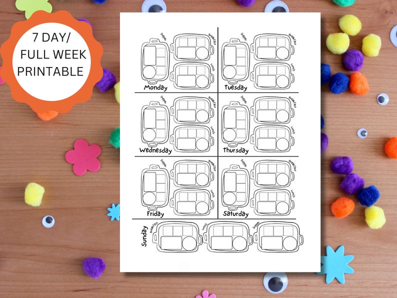Picky Eater Meal Planner Printable Kids Meal Planning Menu Page ...