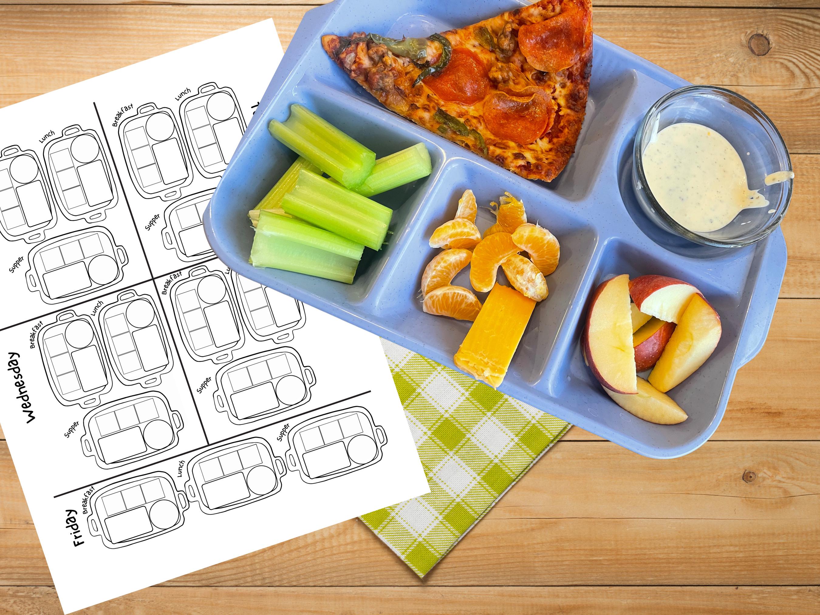 Printable Healthy Portion Meal Planning Pages Portion Control Bariatric ...