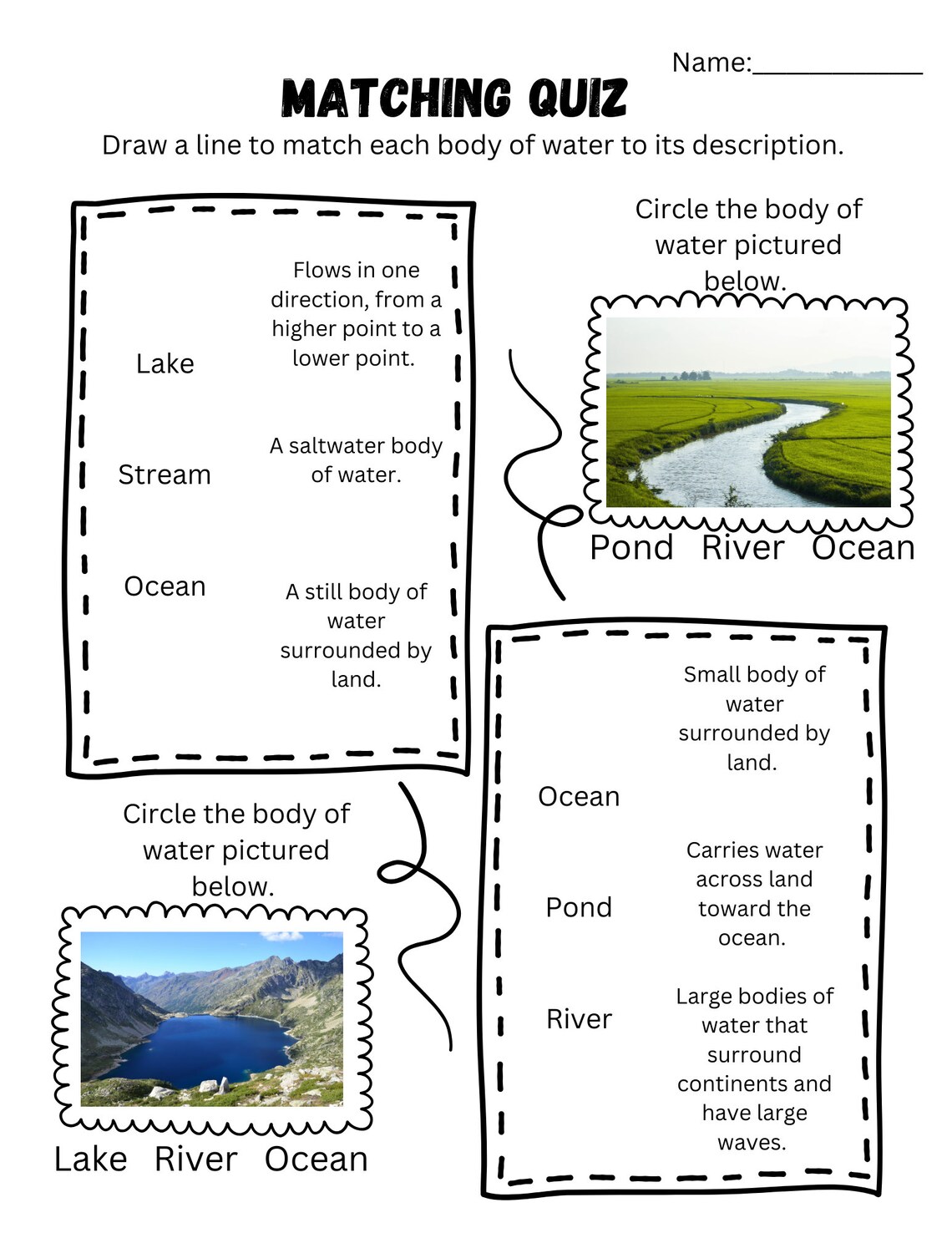 Bodies of Water Printable Unit Homeschool Science Social Studies ...