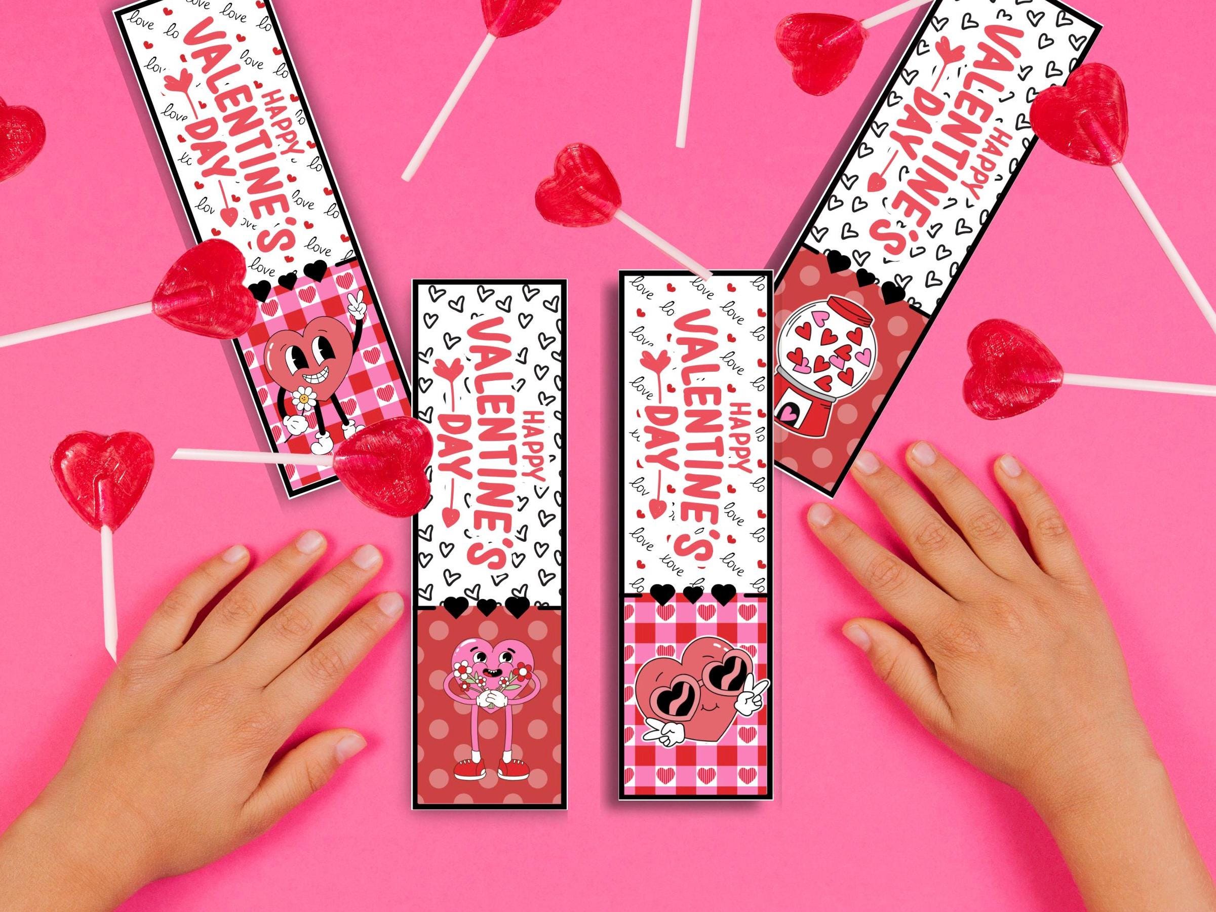 Elementary Classroom Printable Valentines Bookmarks Boys Kids ...