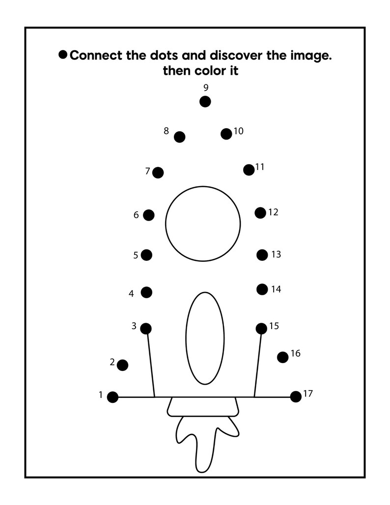 Connect the Dot Activity Pages for Kids | Dot to Dot Coloring Book ...